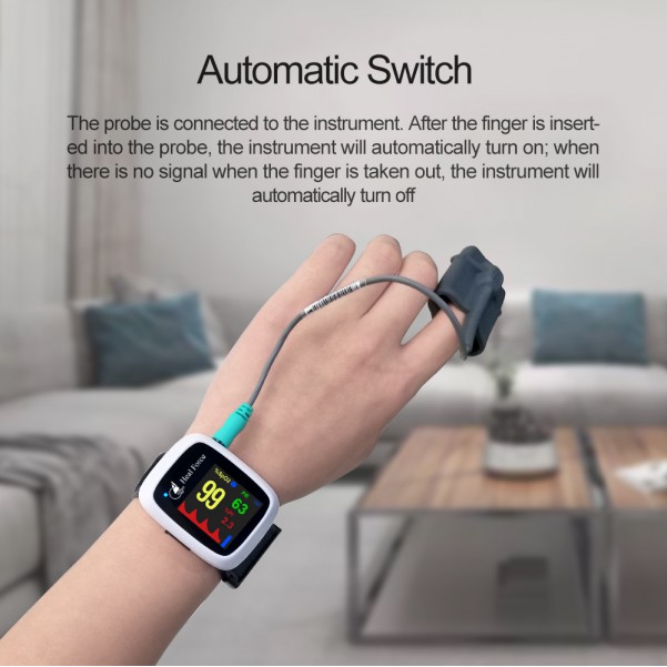 Blood oxygen status is clear at a glance just with a wrist pulse ...